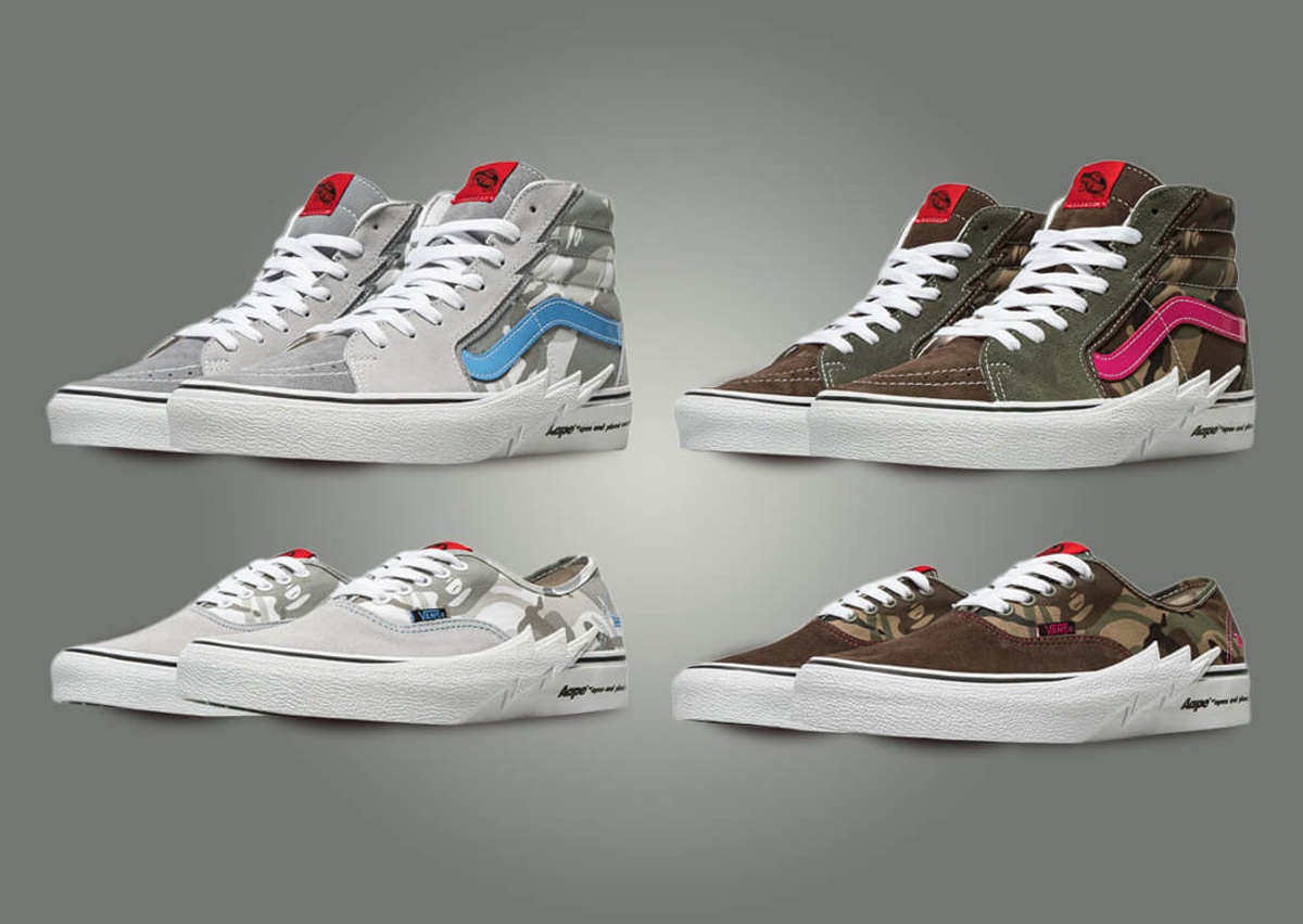 The AAPE x Vans Bolt Pack Releases Holiday 2023