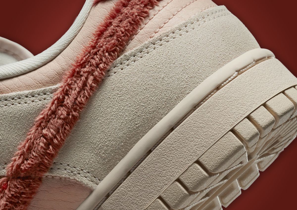 A Fuzzy Swoosh Accents This Nike Dunk Low