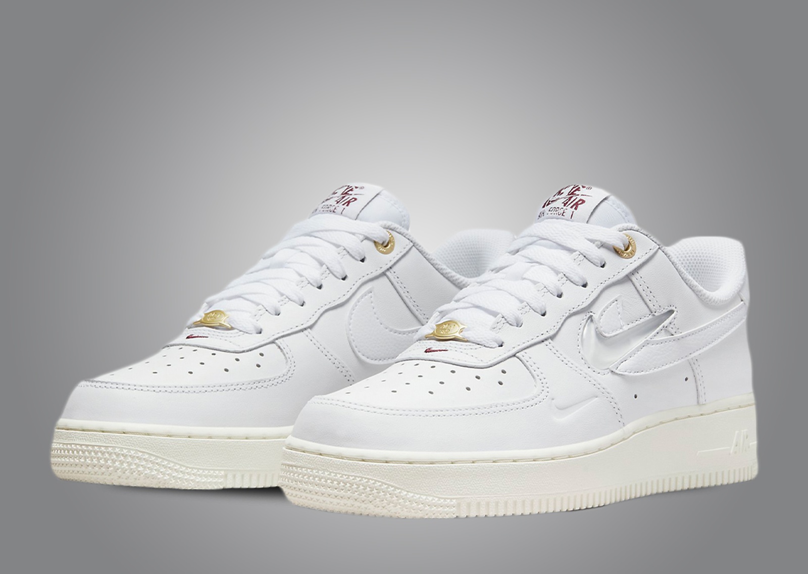 The Nike Air Force 1 Jewel Multi-Logos White Goes Swoosh Crazy