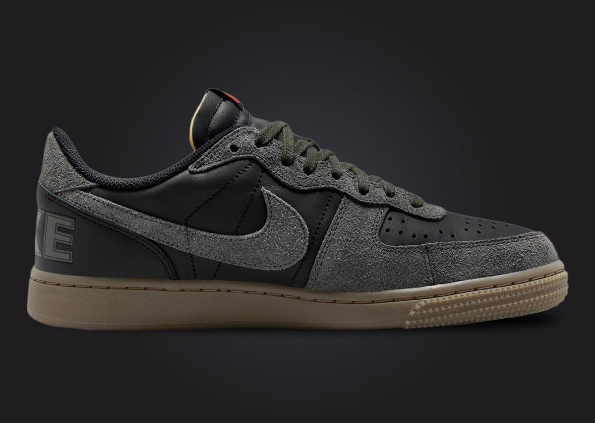 The Nike Terminator Low Menaces in Black and Medium Ash