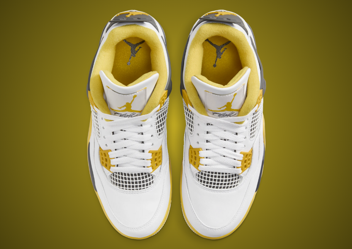 The Women's Air Jordan 4 Retro White Vivid Sulfur Releases April 2024