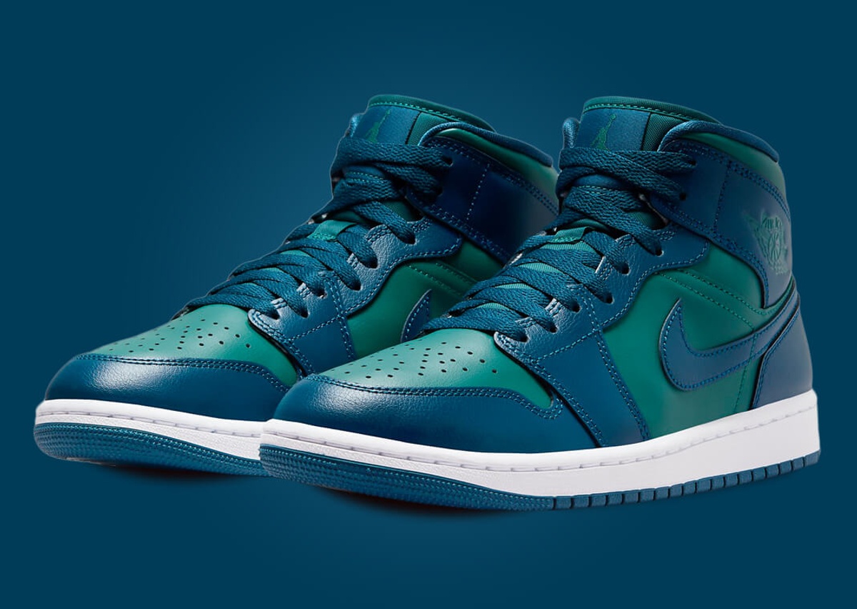 Sky J Teal and Sky J French Blue Cover This Air Jordan 1 Mid