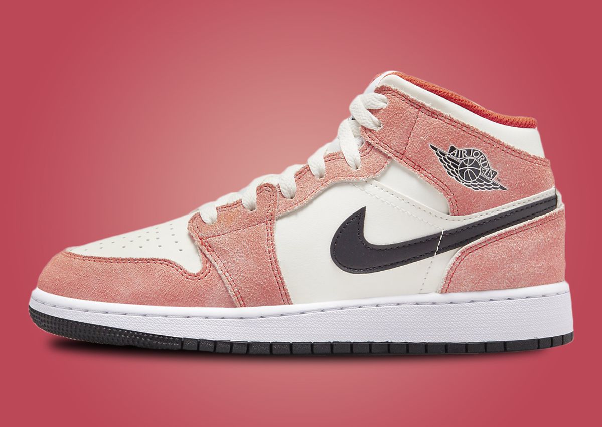 Orange Suede Covers This Air Jordan 1 Mid
