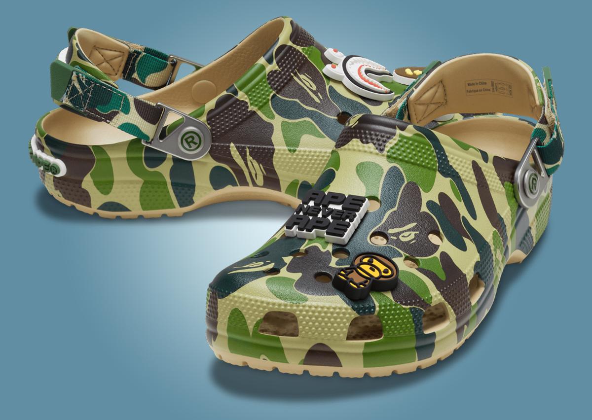 The BAPE x Crocs Classic Clog ABC Camo Pack Releases March 2025