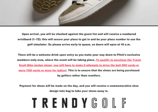 Golf Shops Requiring People to Golf to Buy Travis Scott x Jordan 1 Low ...