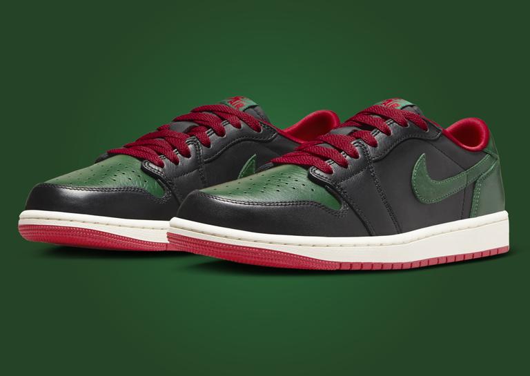 The Air Jordan 1 Retro Low OG Black Gorge Green Releases June 2024