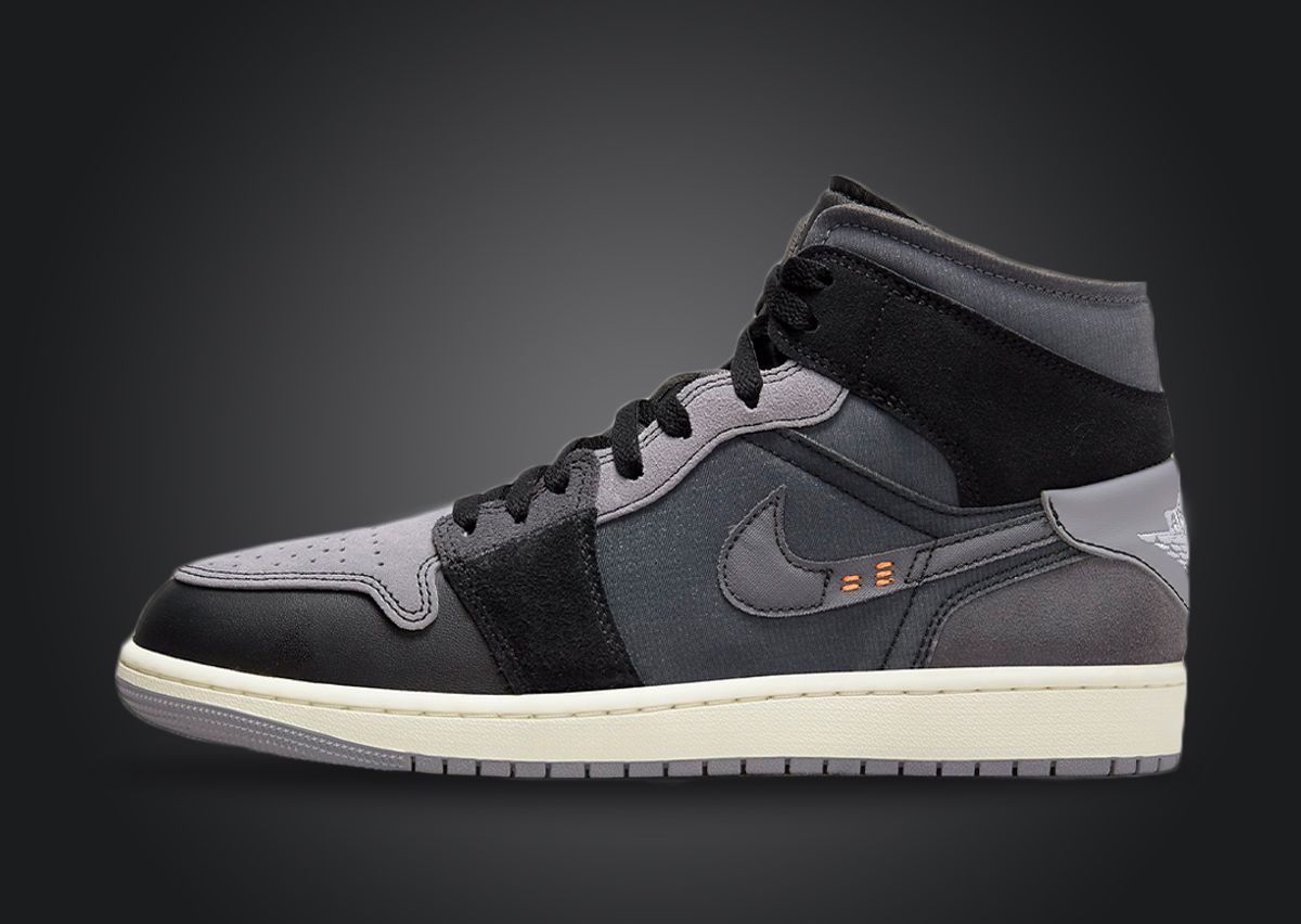 The Air Jordan 1 Mid Inside Out Appears In Black