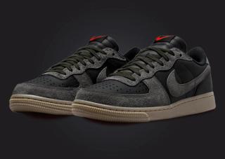 The Nike Terminator Low Menaces in Black and Medium Ash