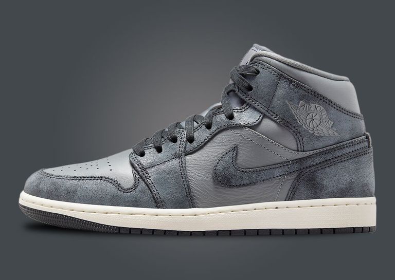 The Women's Air Jordan 1 Mid Distressed Smoke Grey Releases Spring 2024
