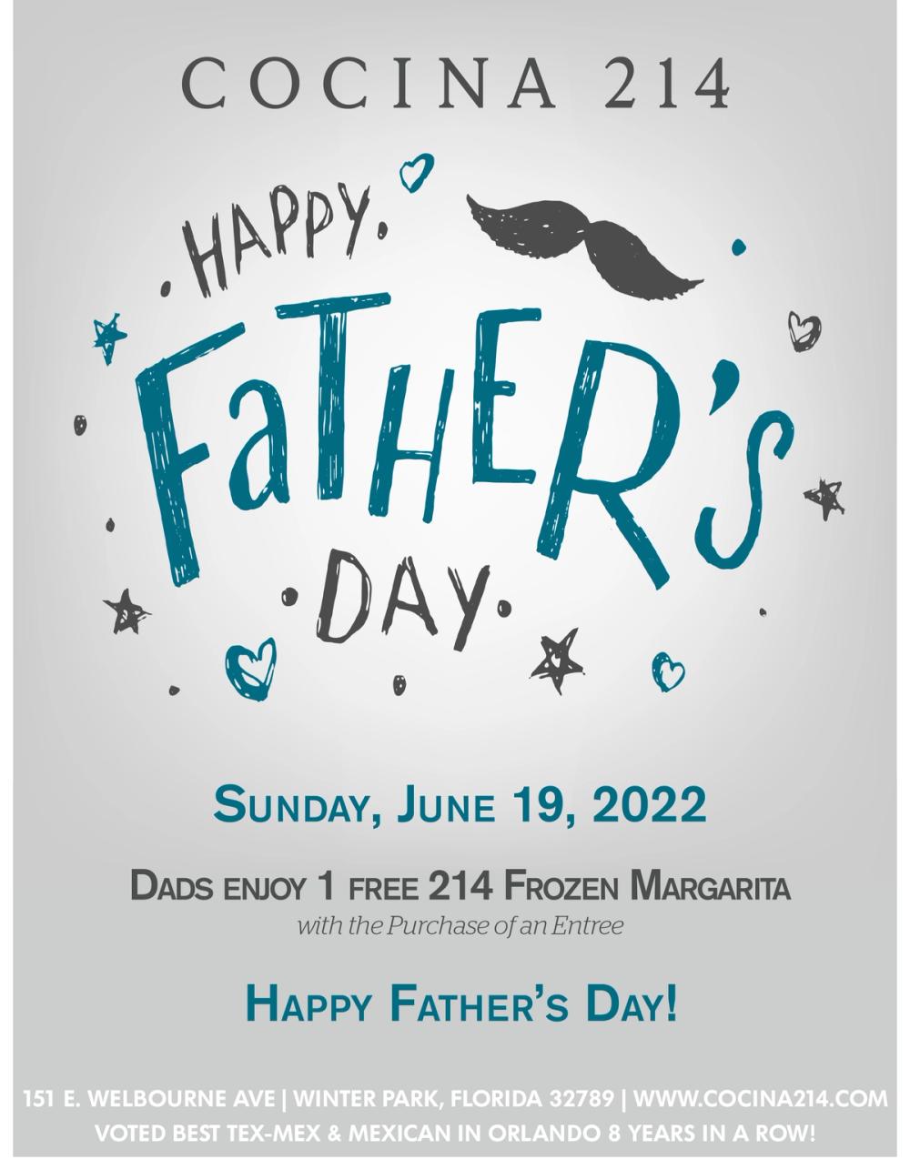 Celebrate Father's Day at Cocina 214! | Cocina 214