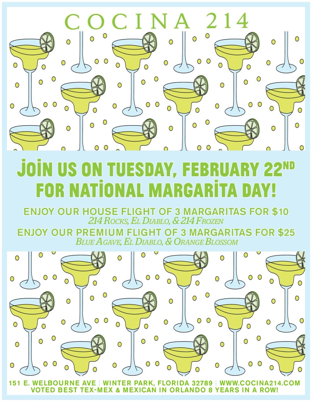 Celebrate National Margarita Day @ Cocina 214! | Cocina 214