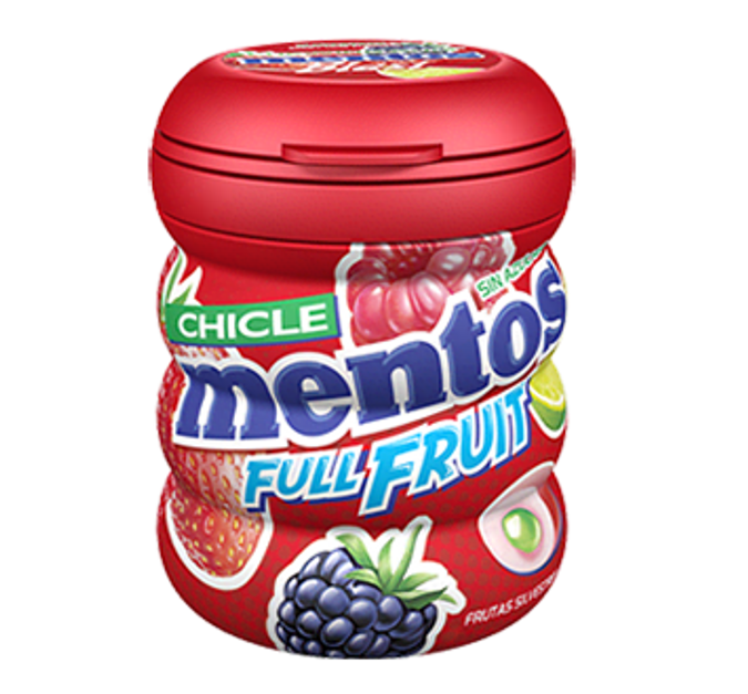 Chicle Mentos Full Fruit Frutas Silvestres Y Lima - Bote 60g | Mentos Spain