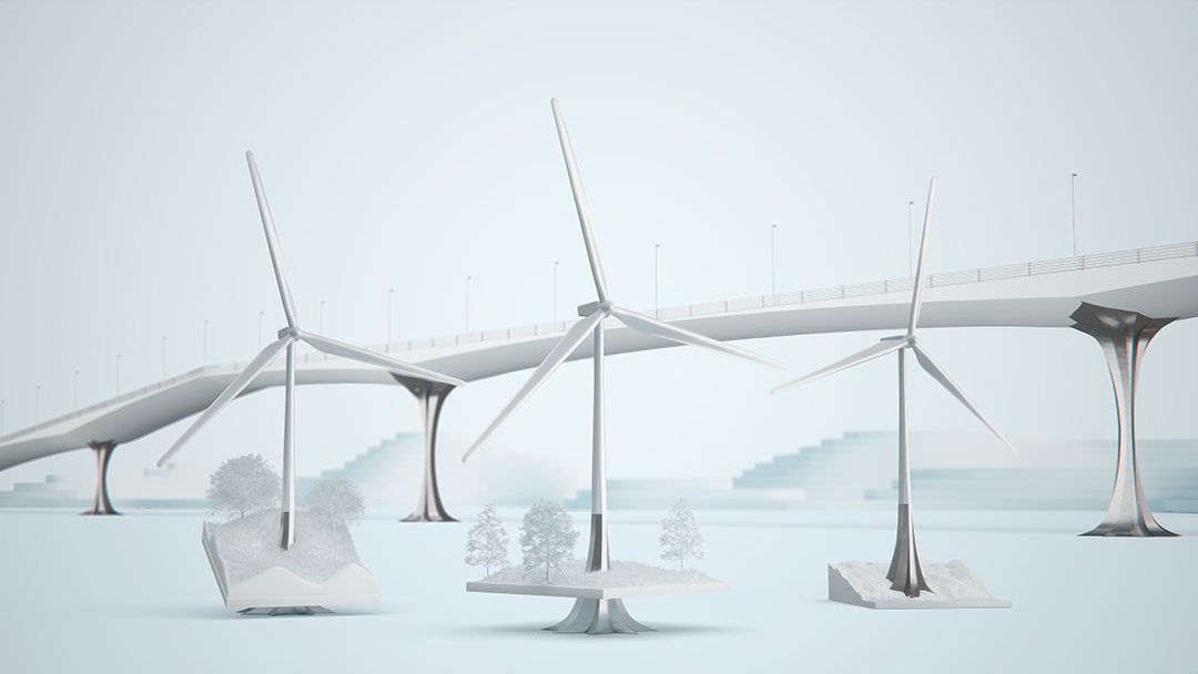 Meet our tree-inspired wind power foundation made through steel origami ...