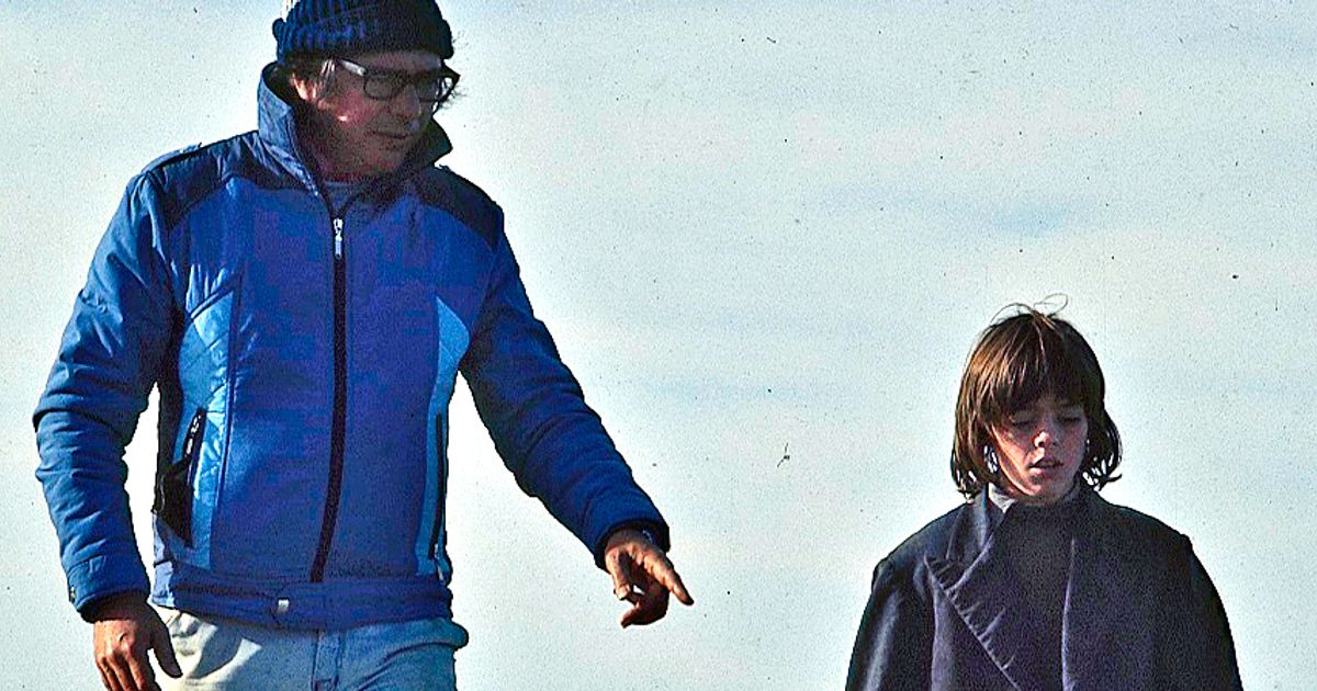 Henri Safran and Greg Rowe on the beach set of Storm Boy | NFSA