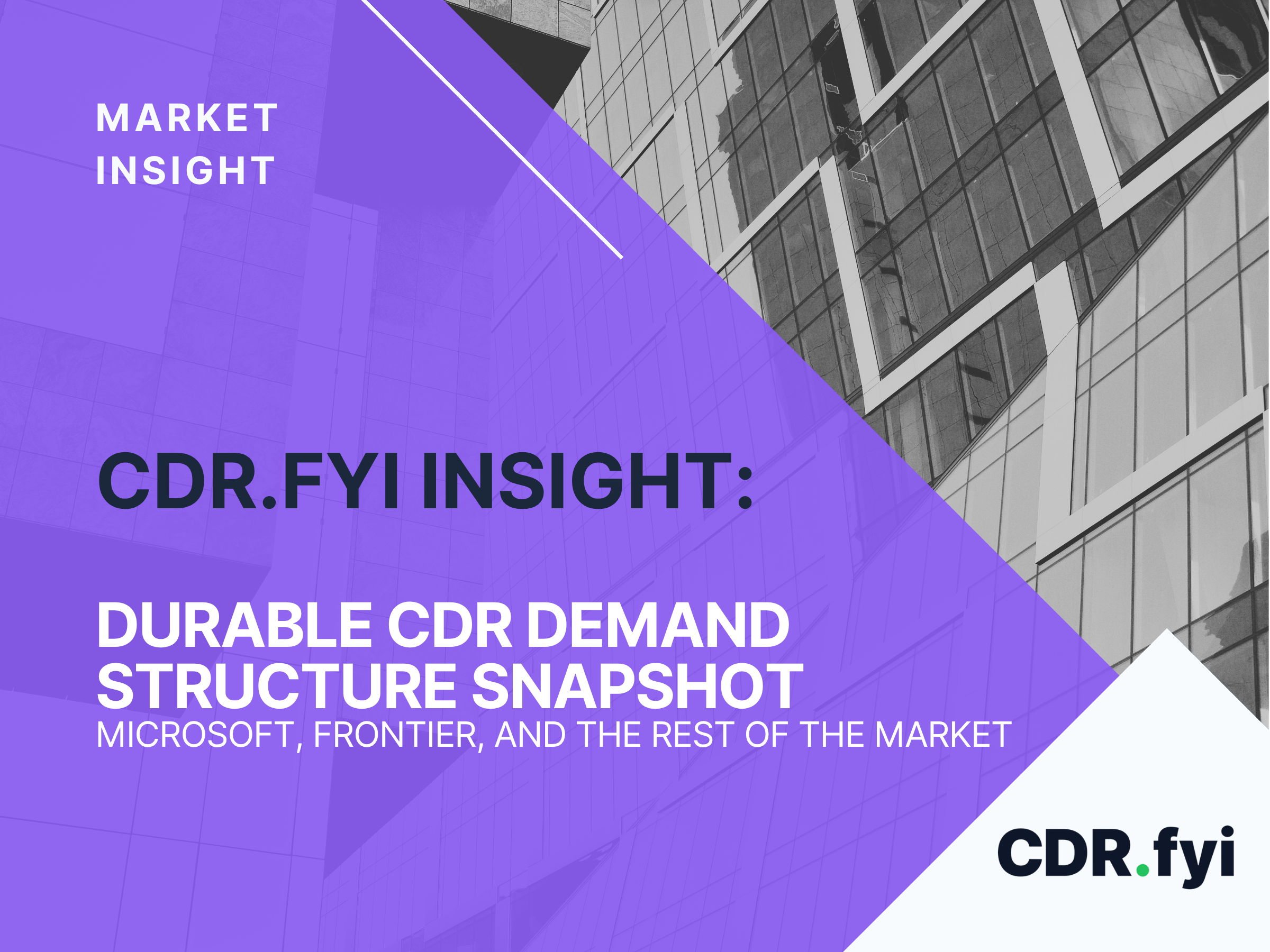 Durable CDR Demand Structure Snapshot: Microsoft, Frontier, and the ...