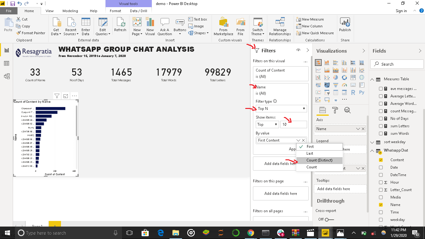 Visualizing WhatsApp Chats using Python and Power BI – Part 2 ...