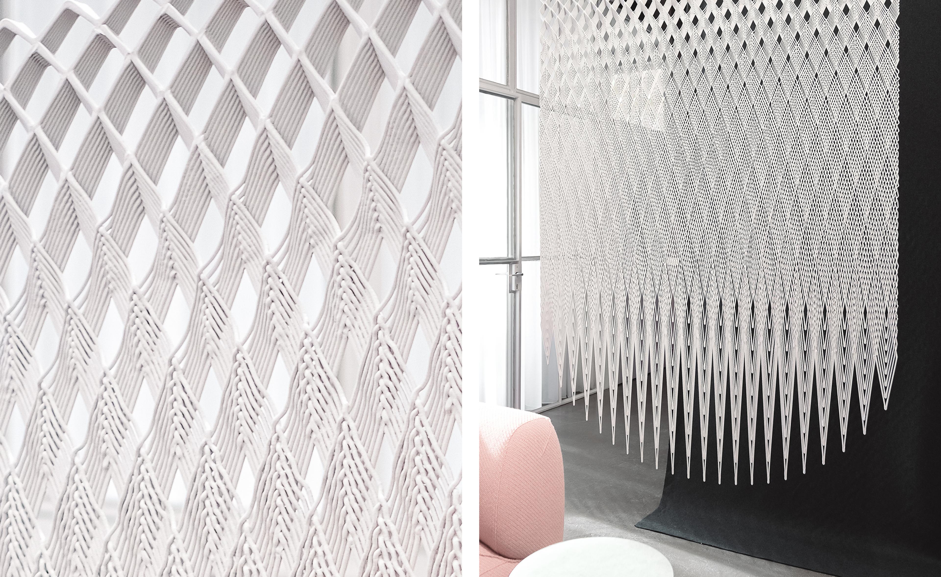 Crochet Curtain Dividers are digitally crafted at scale