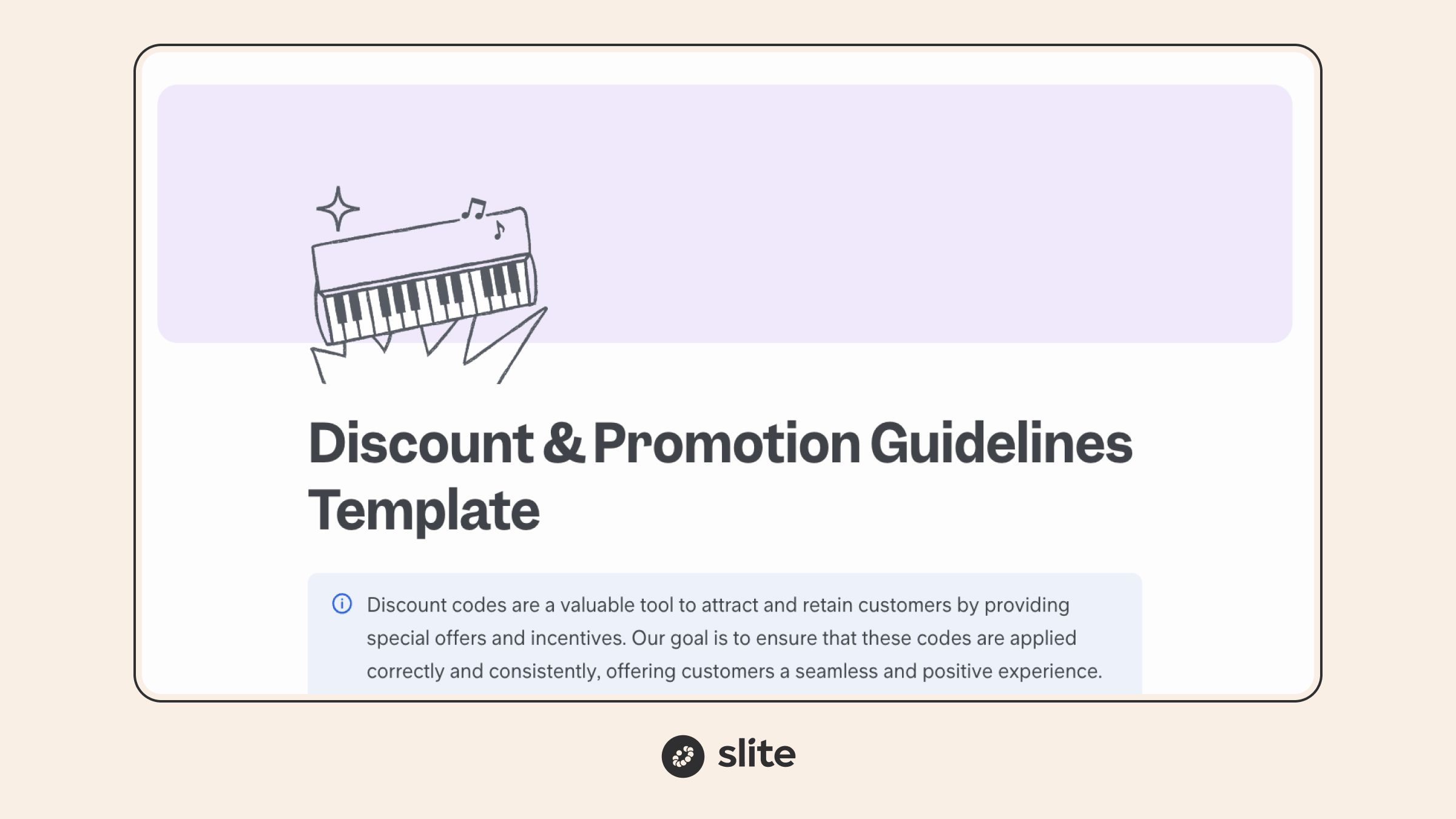 Discount & Promotion Guidelines Template | Slite