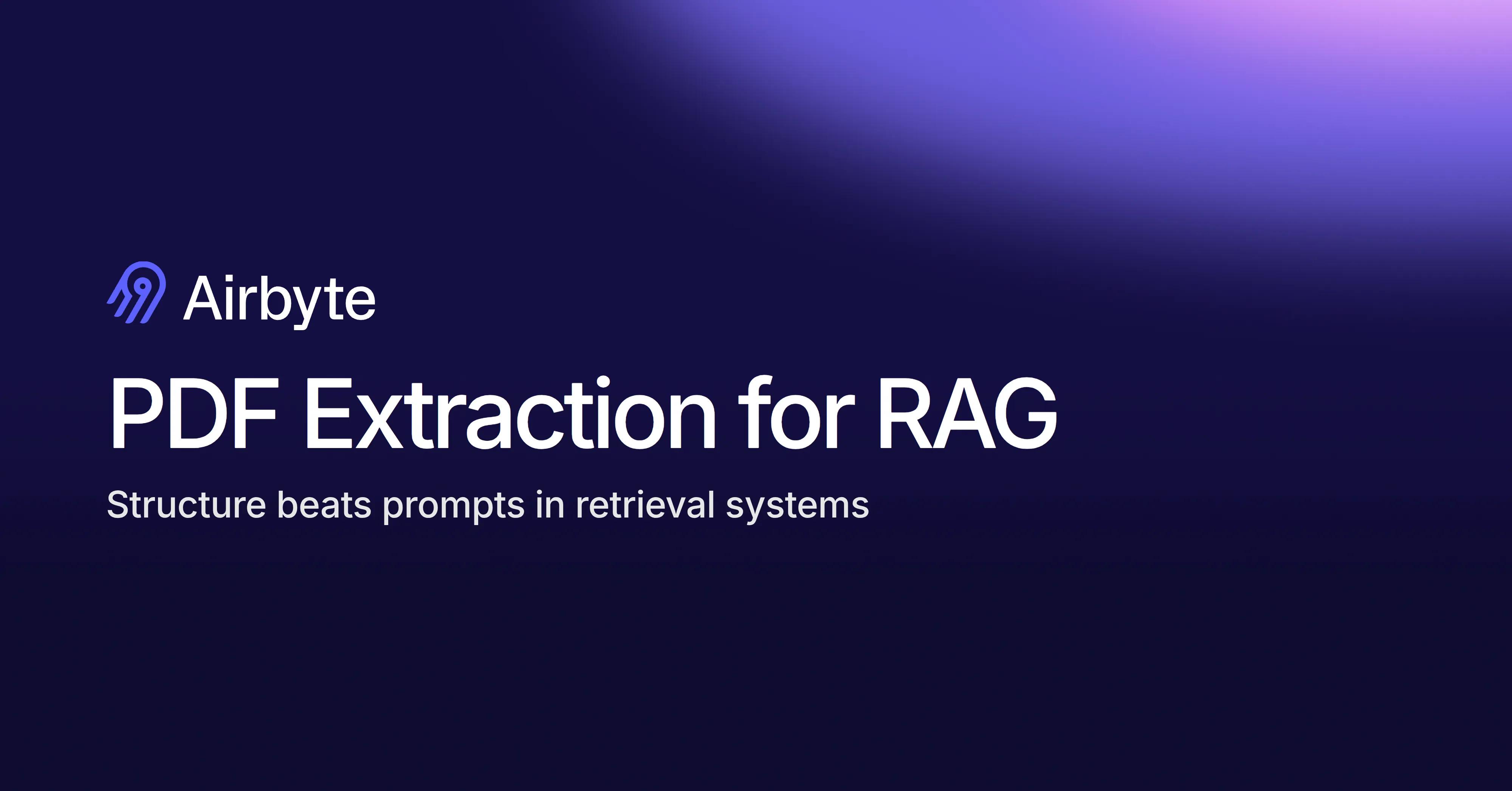 How to Extract PDF Data for RAG