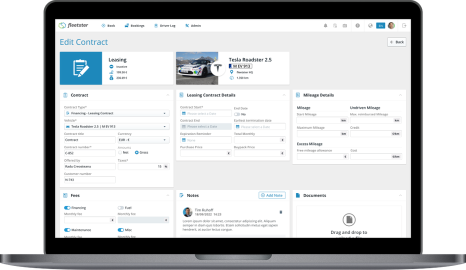Smarte Fuhrpark-Management Software