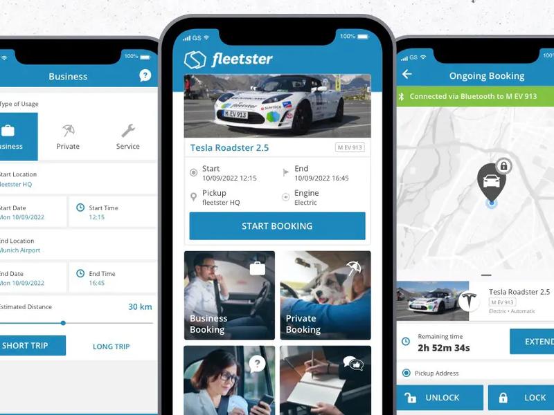 Das neues App-Design von fleetster