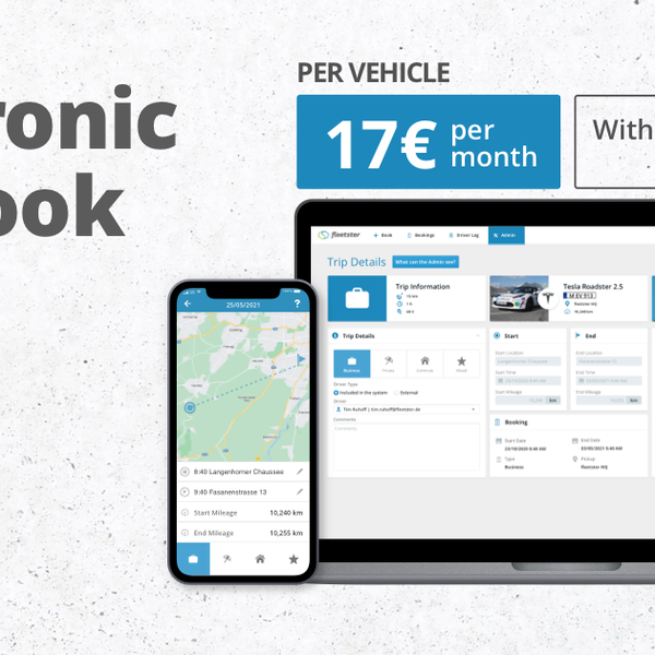 Electronic Driver Log with OBD-Plug