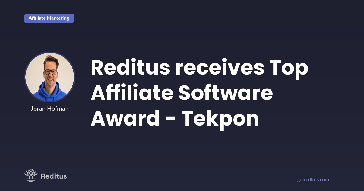 Reditus receives Top Affiliate Software Award – Tekpon | Reditus Blog