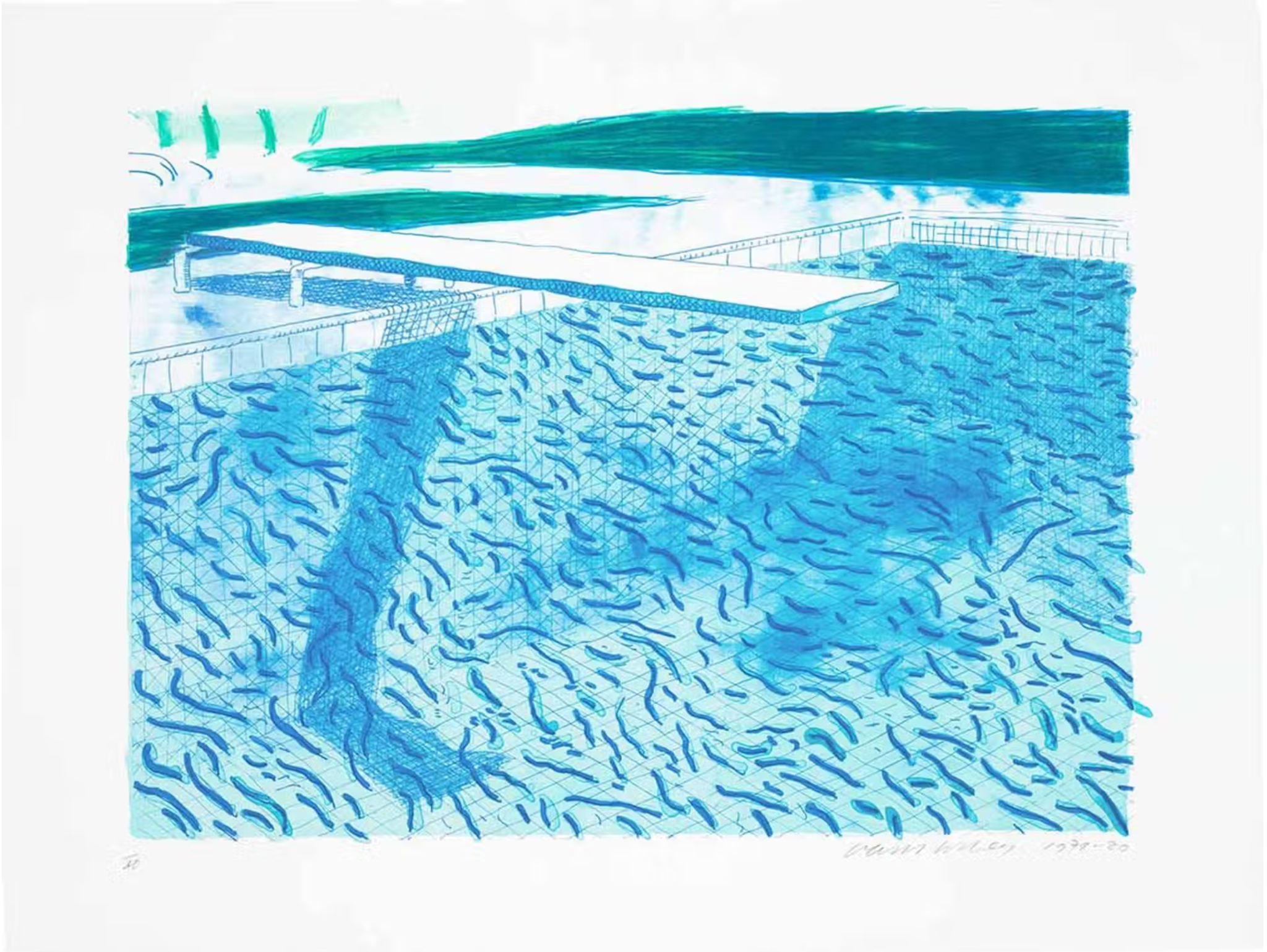 Les estampes "Swimming Pool" de Hockney atteignent une moyenne de 74 ...