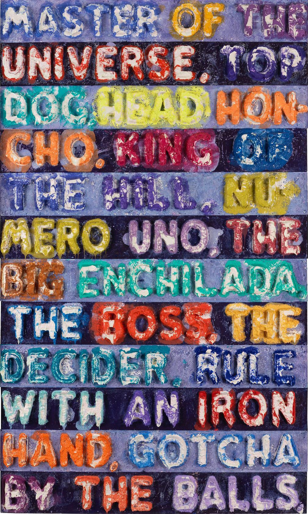 Mel Bochner Master Of The Universe (Signed Mixed Media) 2022 | MyArtBroker