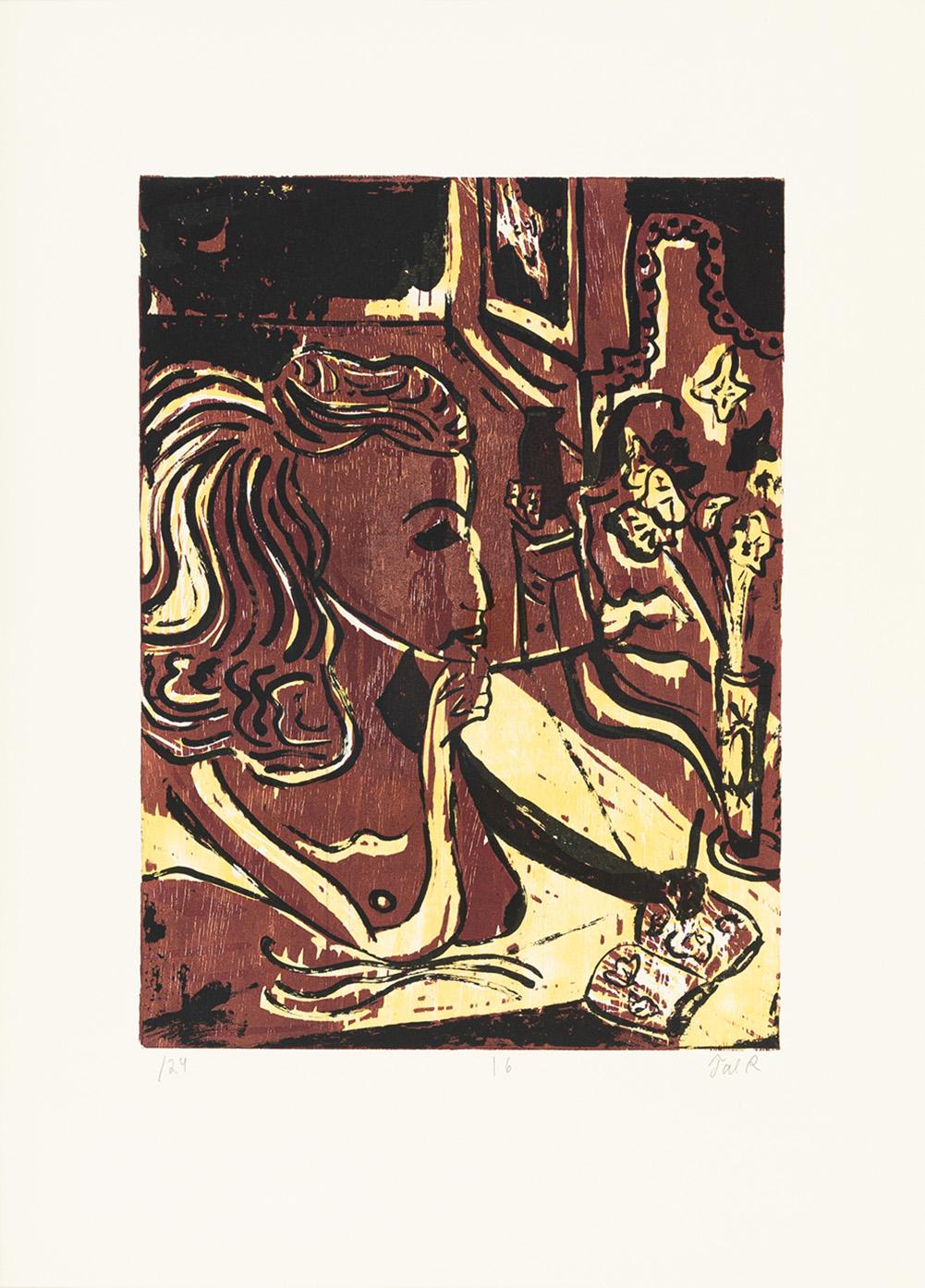 Tal R Girl Drawing Lily (Signed Print) 2016