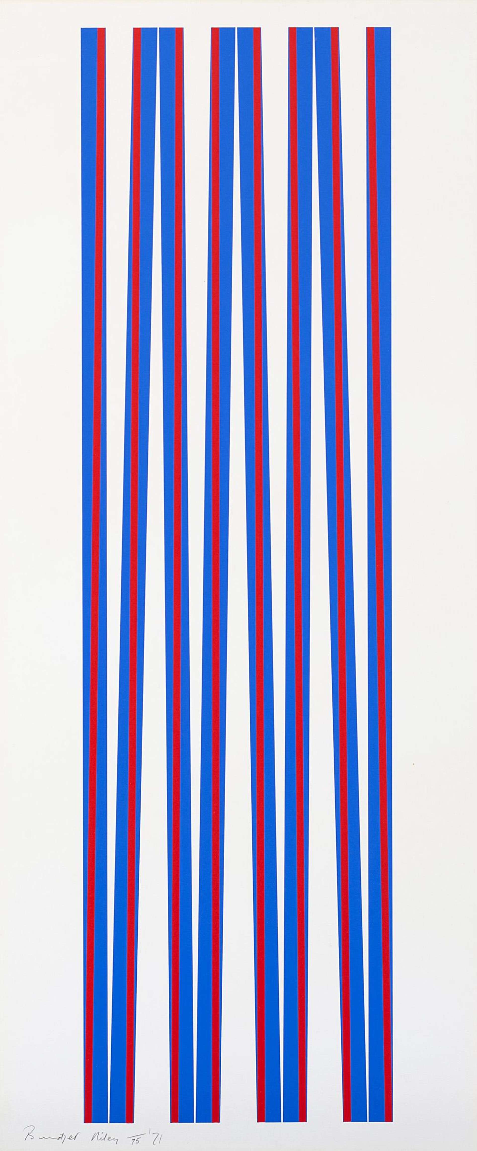 Bridget Riley Elongated Triangles 1 (Signed Print) 1971 | MyArtBroker