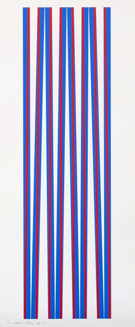 Bridget Riley Elongated Triangles 1 (Signed Print) 1971 | MyArtBroker