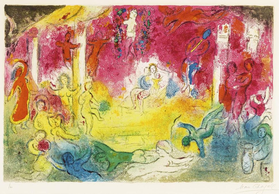 Marc Chagall Temple Et Histoire De Bacchus (Unsigned Print) 1961 | For Sale
