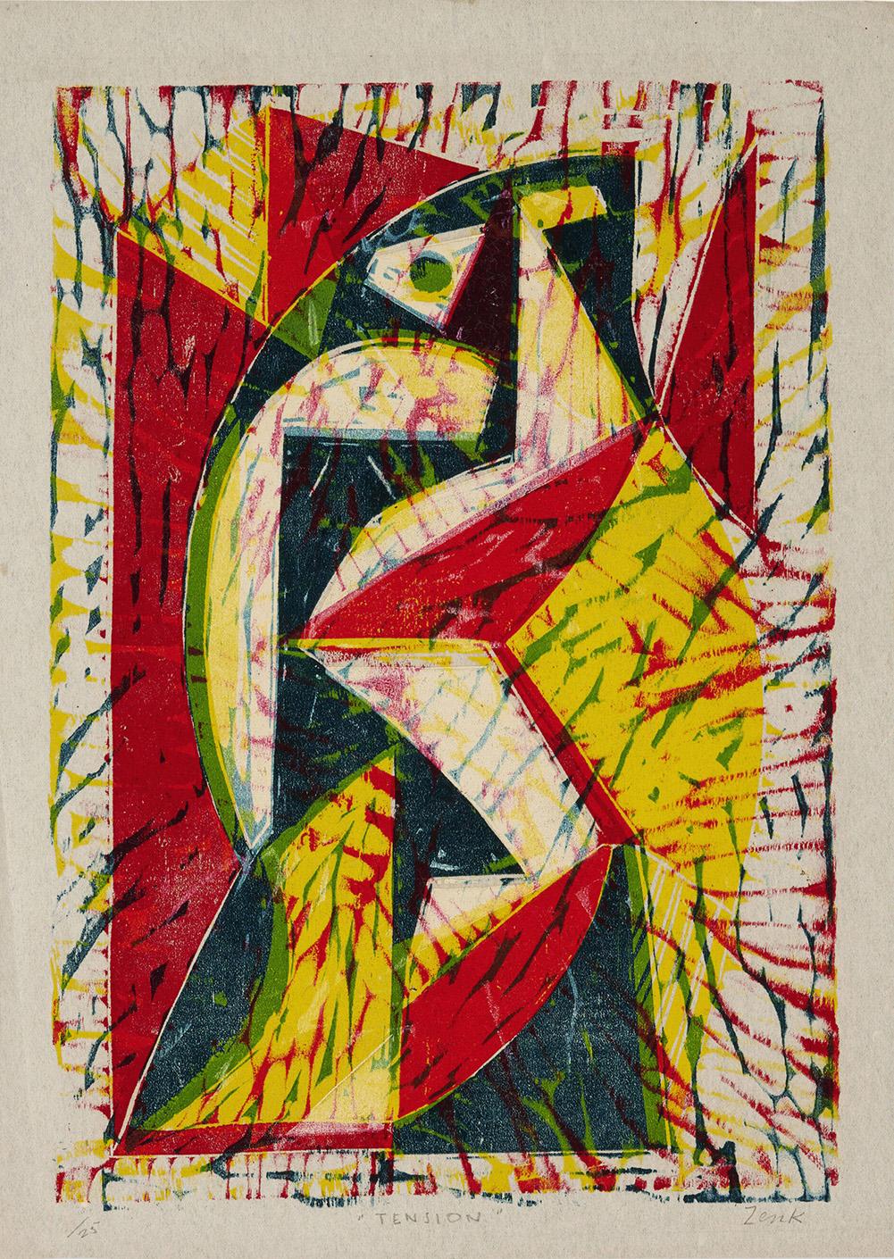 Josef Zenk Tension (Signed Print)