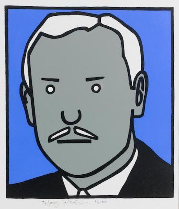 Julian Opie Portrait (Signed Print) 1980 | For Sale