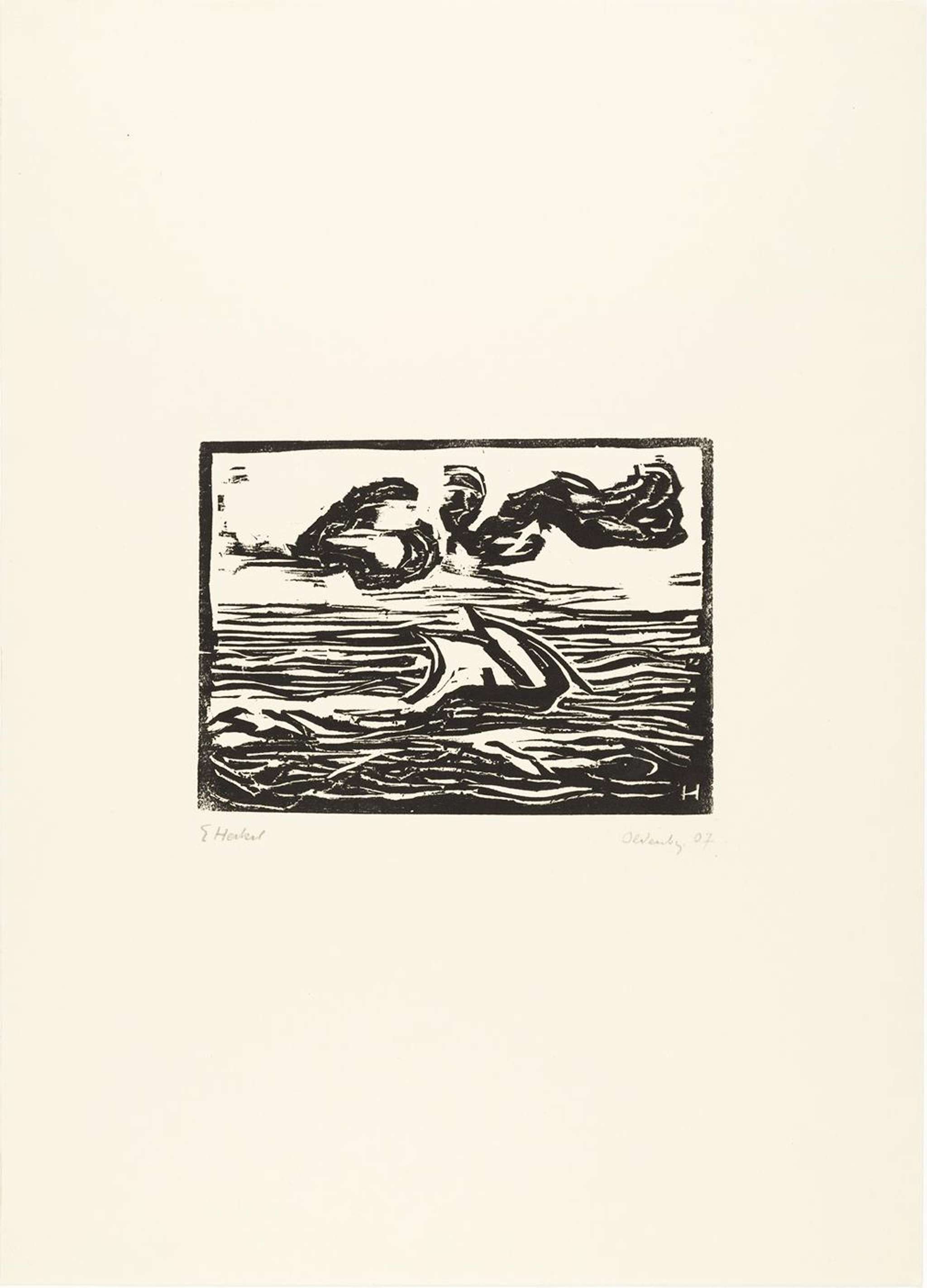 Erich Heckel Sailboat (Signed Print) 1907 | MyArtBroker