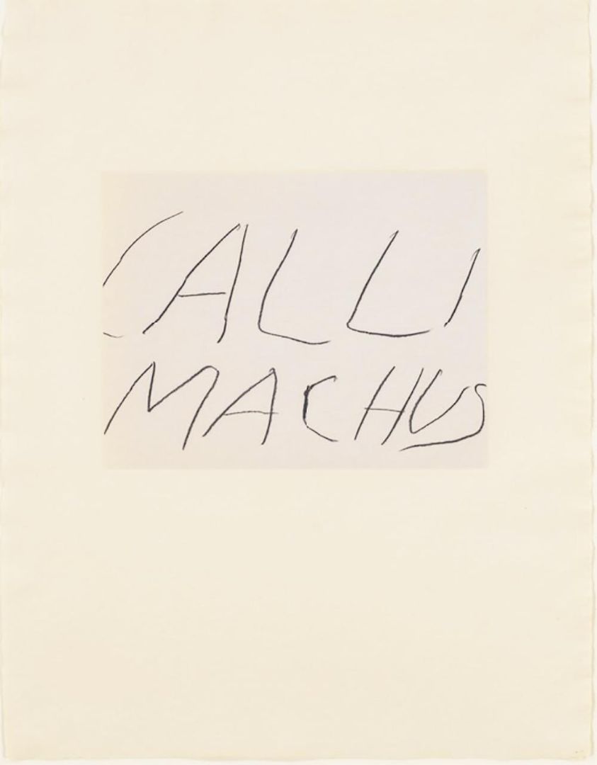 Cy Twombly Callimachus (Signed Print) 1978 | For Sale