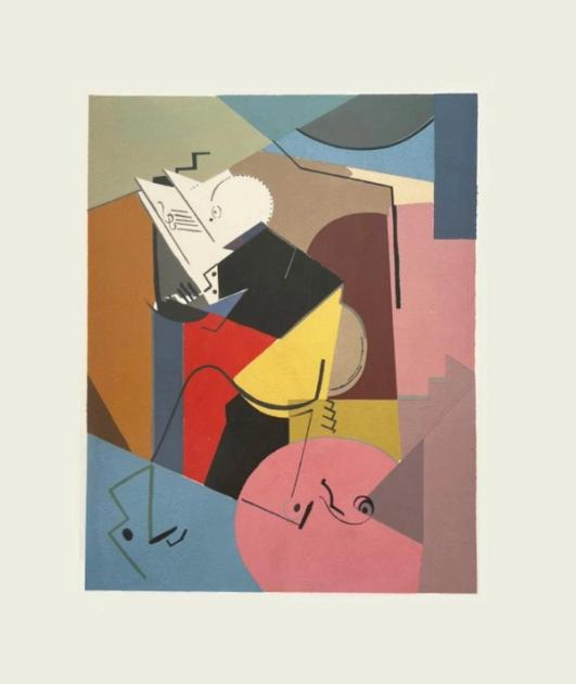 Albert Gleizes Portrait Of Pianist Florent Schmidt (Unsigned Print) 1915