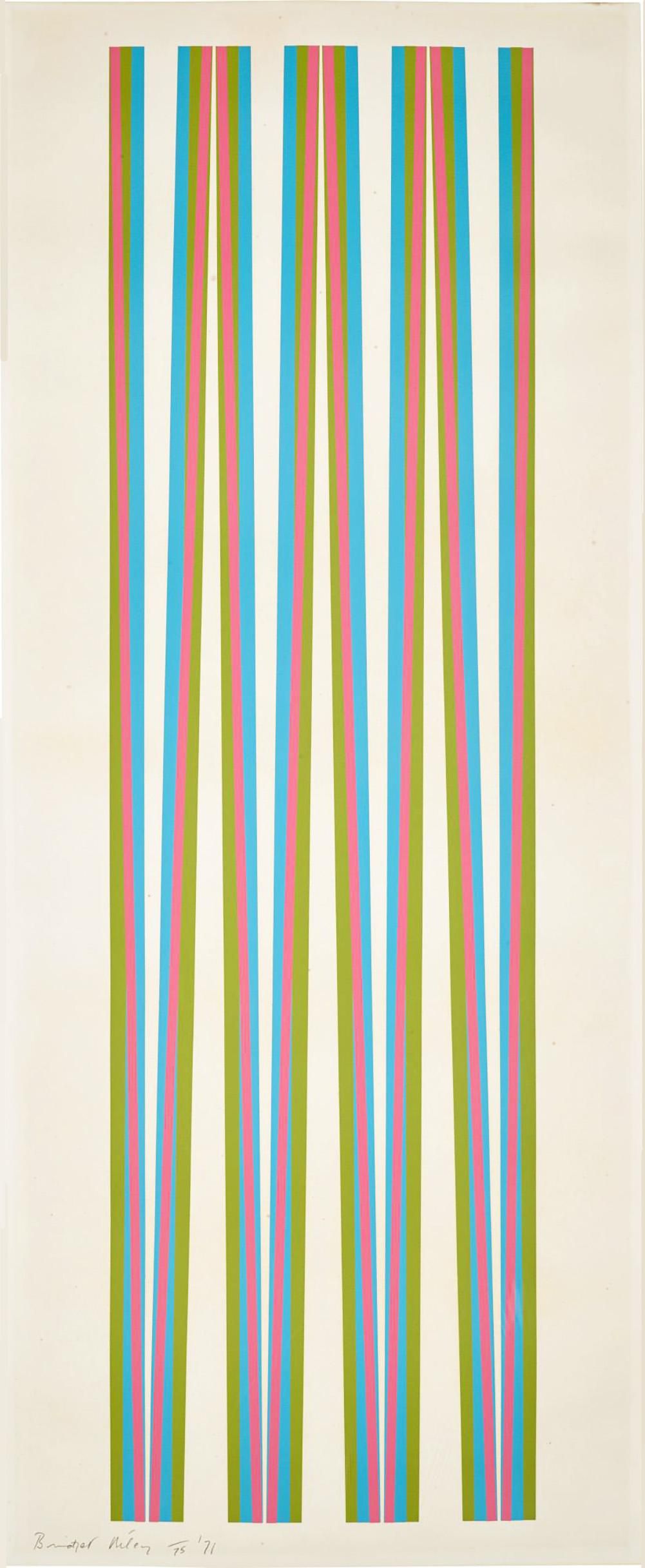 Bridget Riley Elongated Triangles 5 (Signed Print) 1971 | MyArtBroker