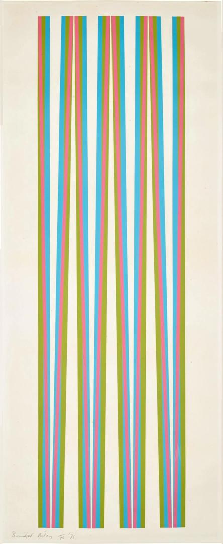 Bridget Riley Elongated Triangles 5 (Signed Print) 1971 | MyArtBroker
