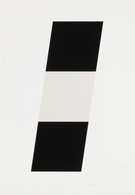 Ellsworth Kelly Black White Black (Signed Print) 1970