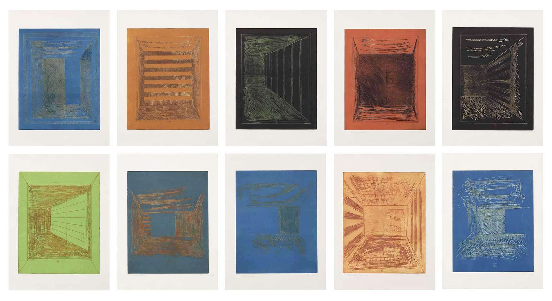 Gunther Forg Sujet (complete set) (Signed Print) 1985