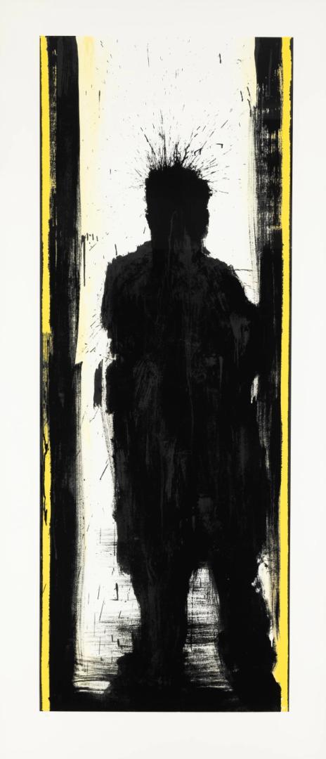 Richard Hambleton Standing Shadowman (black & yellow) (Unsigned Print) 2021