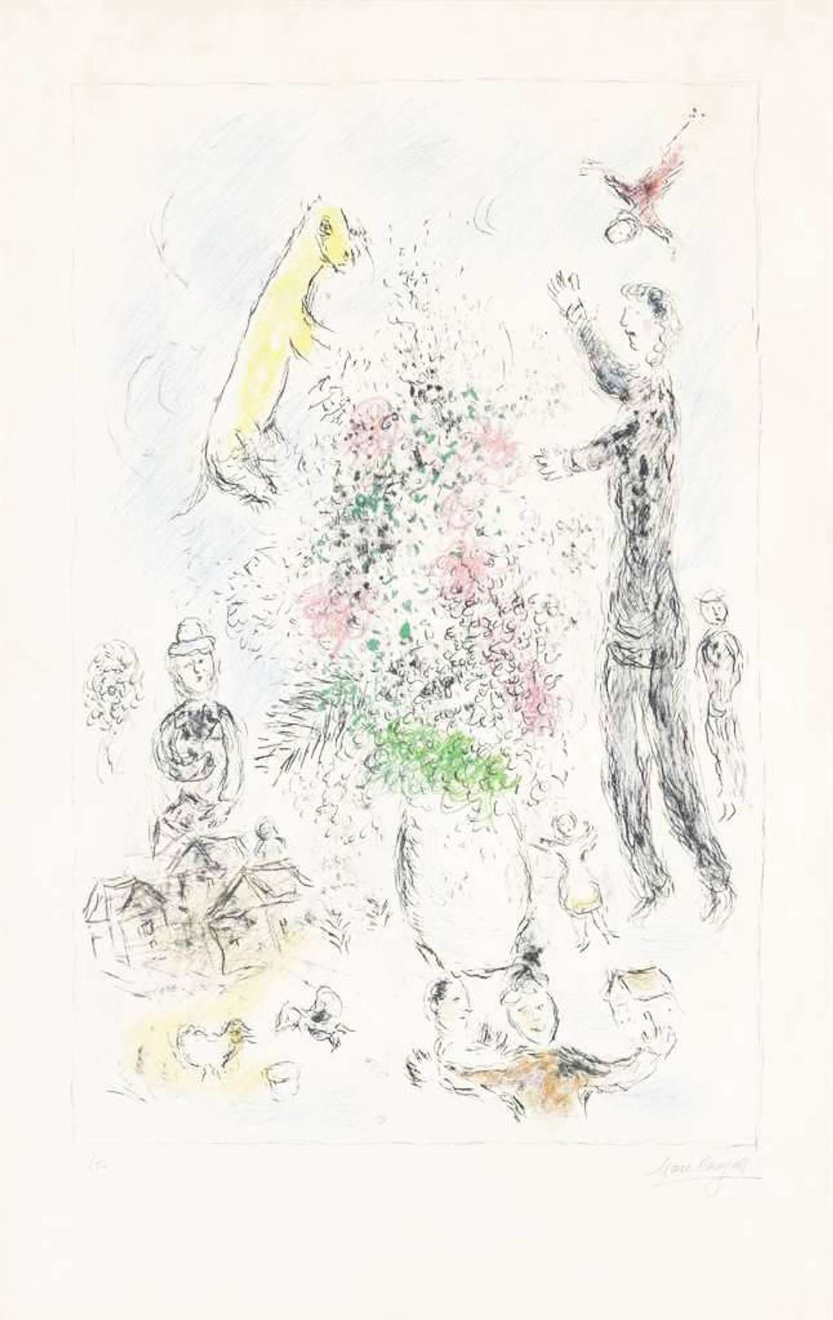 Marc Chagall Les Lilas (Signed Print) 1980