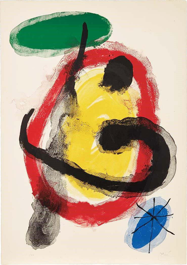 Joan Miro Exposition Peintures Murales (Signed Print) 1961