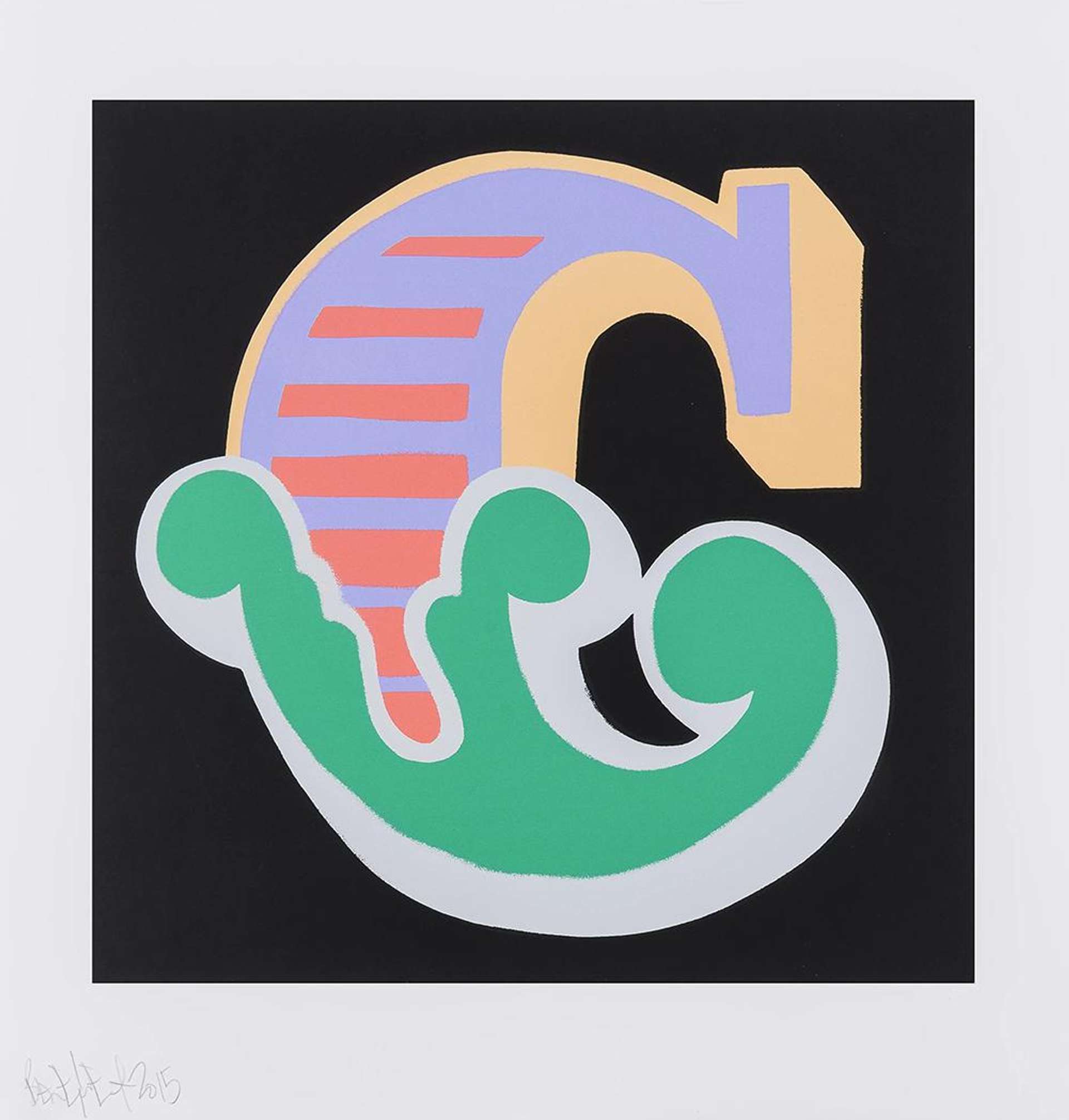 Ben Eine Letter C (green) (Signed Print) 2013 | For Sale