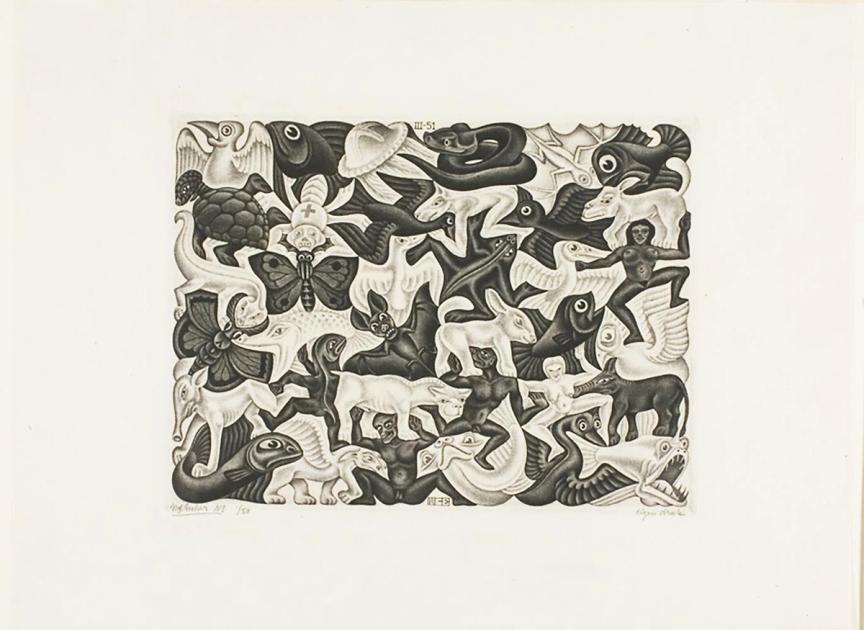 Maurits Cornelis Escher Plane Filling (Signed Print) 1951 | MyArtBroker