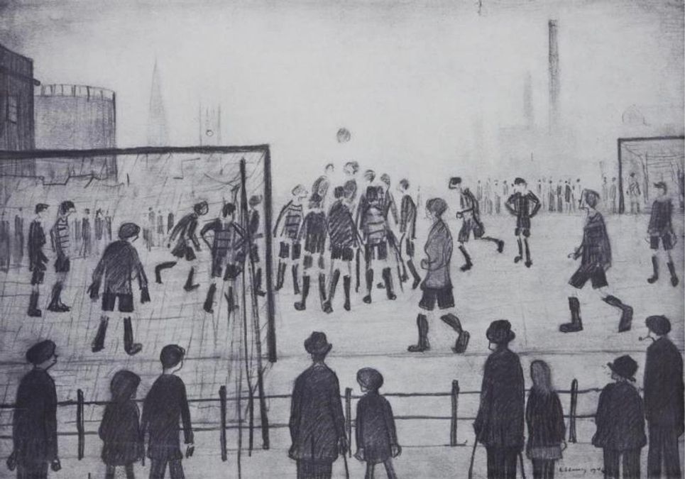 L S Lowry The Football Match (Signed Print) 1973 | MyArtBroker