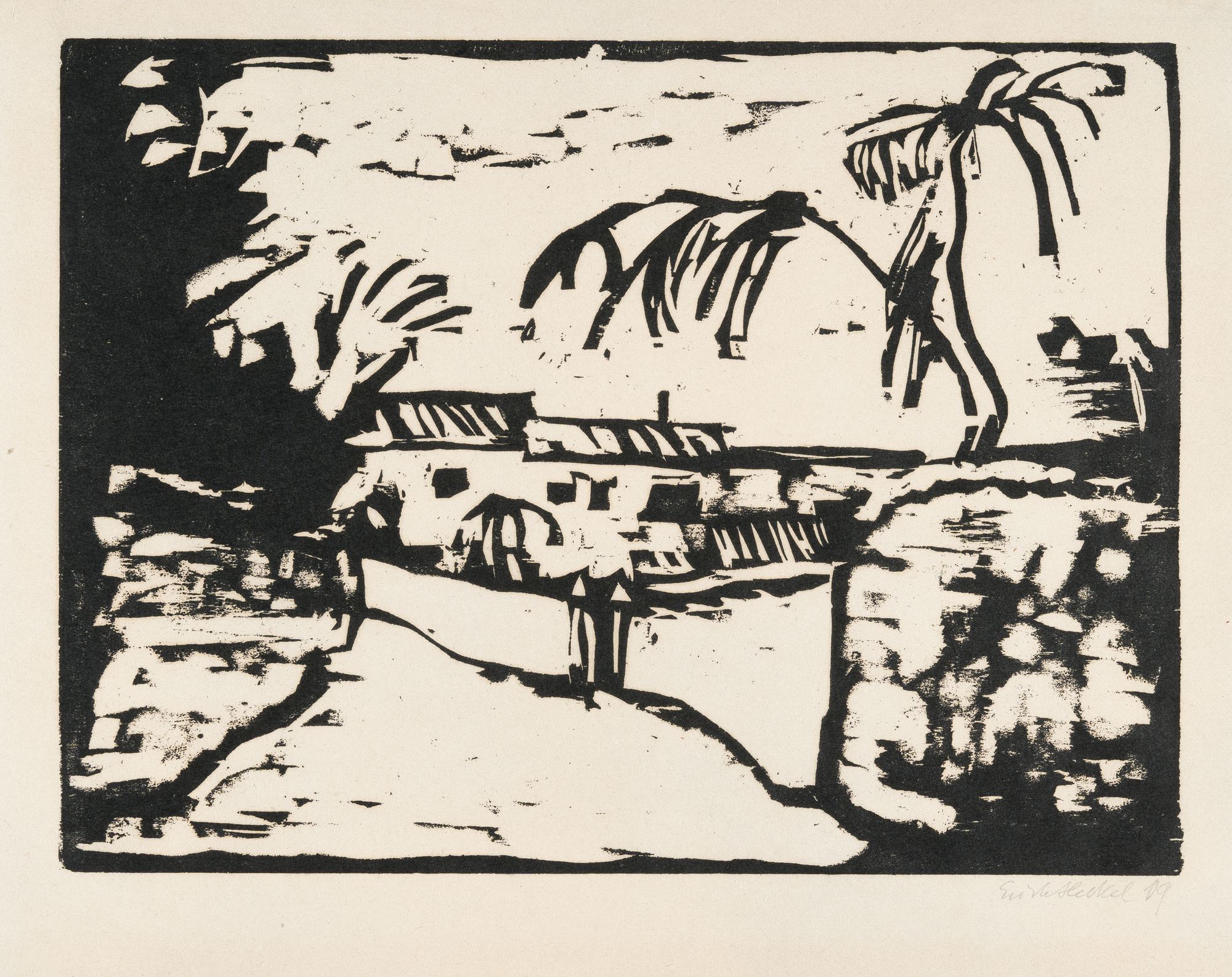 Erich Heckel Path Near Rome (Signed Print) 1909 | For Sale