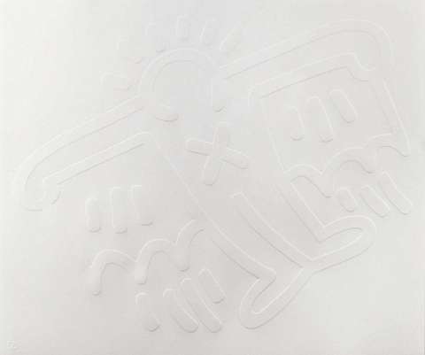 Keith Haring Flying Devil (white) (Unsigned Print) 1990 | MyArtBroker